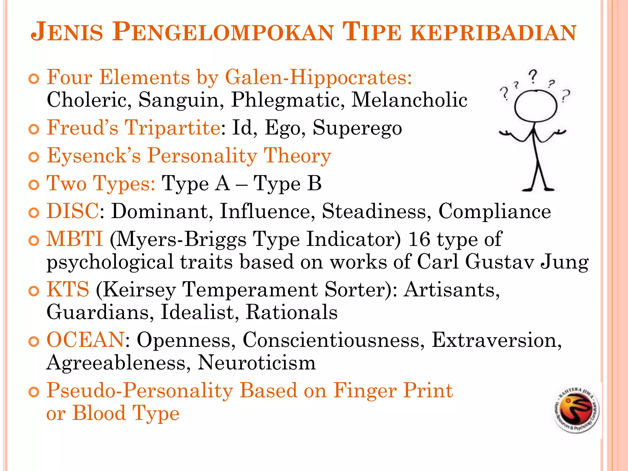 Manfaat pengenalan kepribadian bagi bisnis | PDF