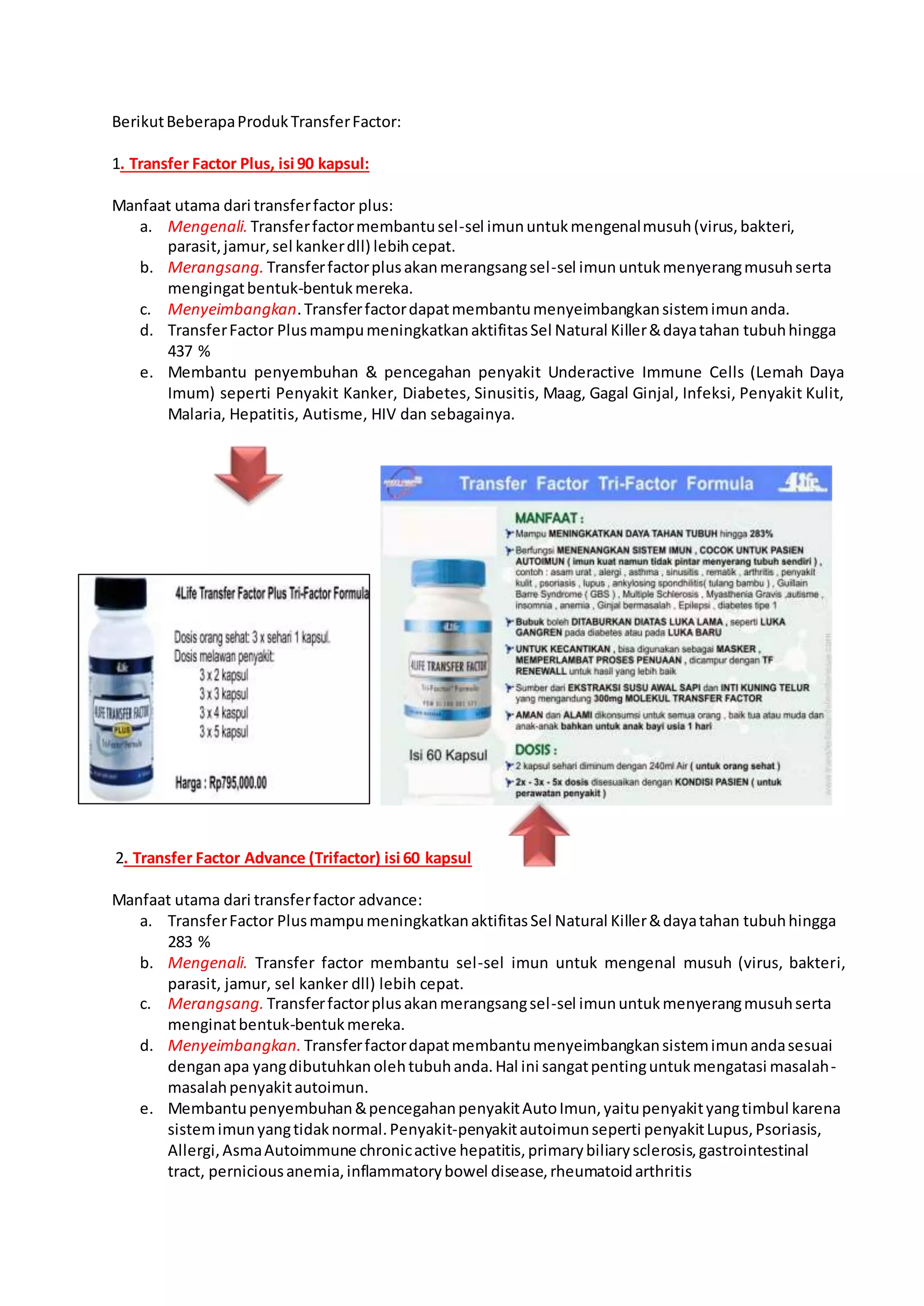 Manfaat transfer factor 4life | DOCX