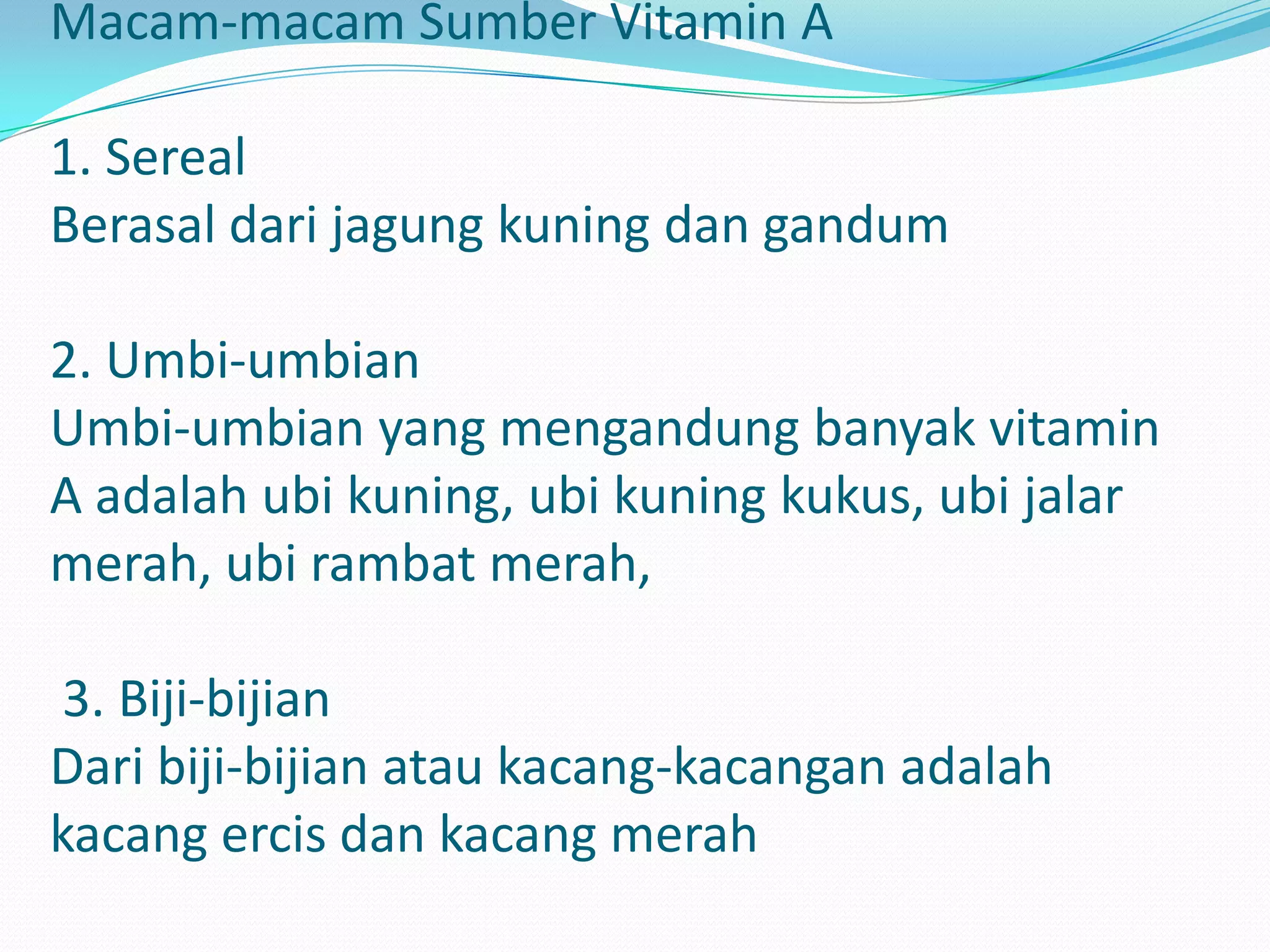 Manfaat vitamin a | PPTX