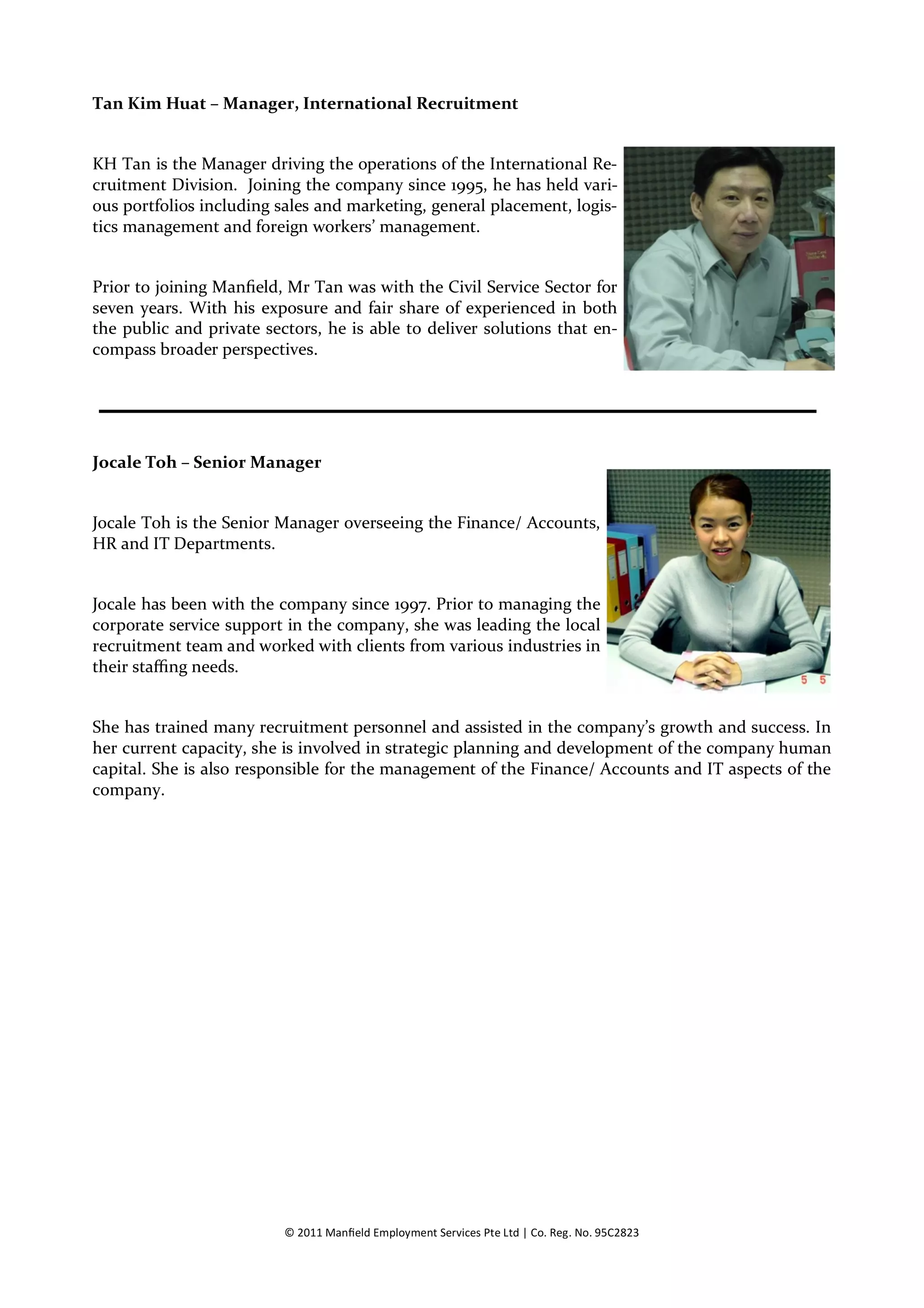 Manfield employment services | PDF