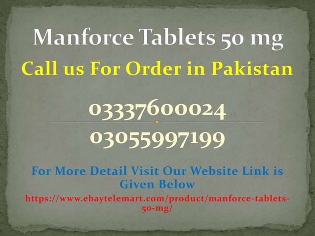 Manforce tablets-50-mg | PPTX
