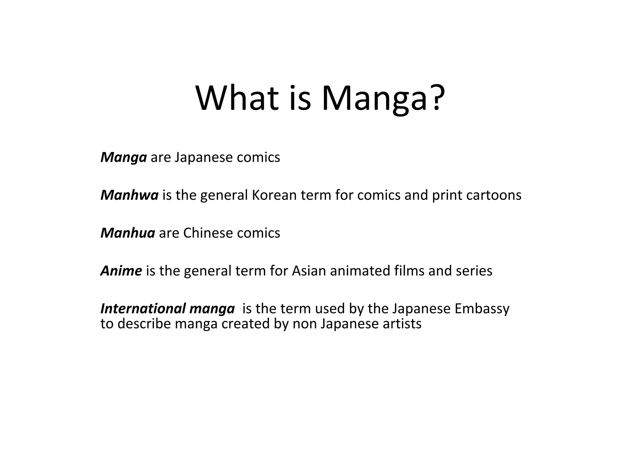Manga & Anime | PPT