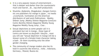 Manga, comics and its depictions on sexuality (re) | PPTX