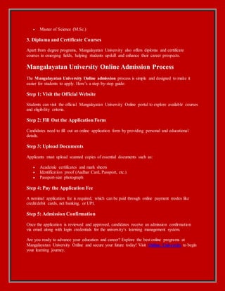 Mangalayatan University Online Education | PDF