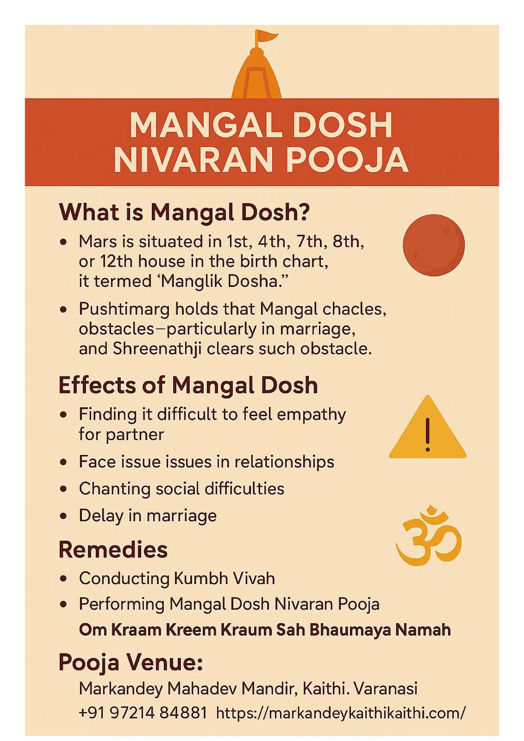 Mangal Dosh Nivaran Pooja – Complete Guide & Remedies | PDF
