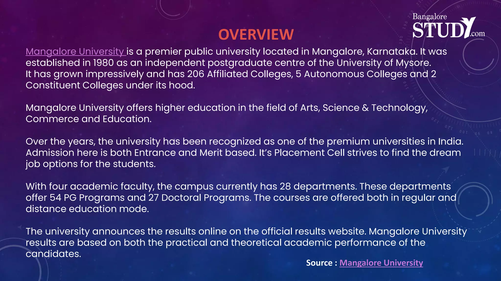 Mangalore University Admissions | PDF