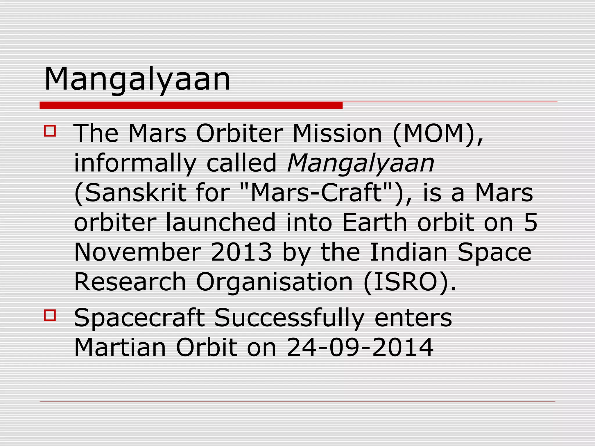 Mangalyaan | PPT