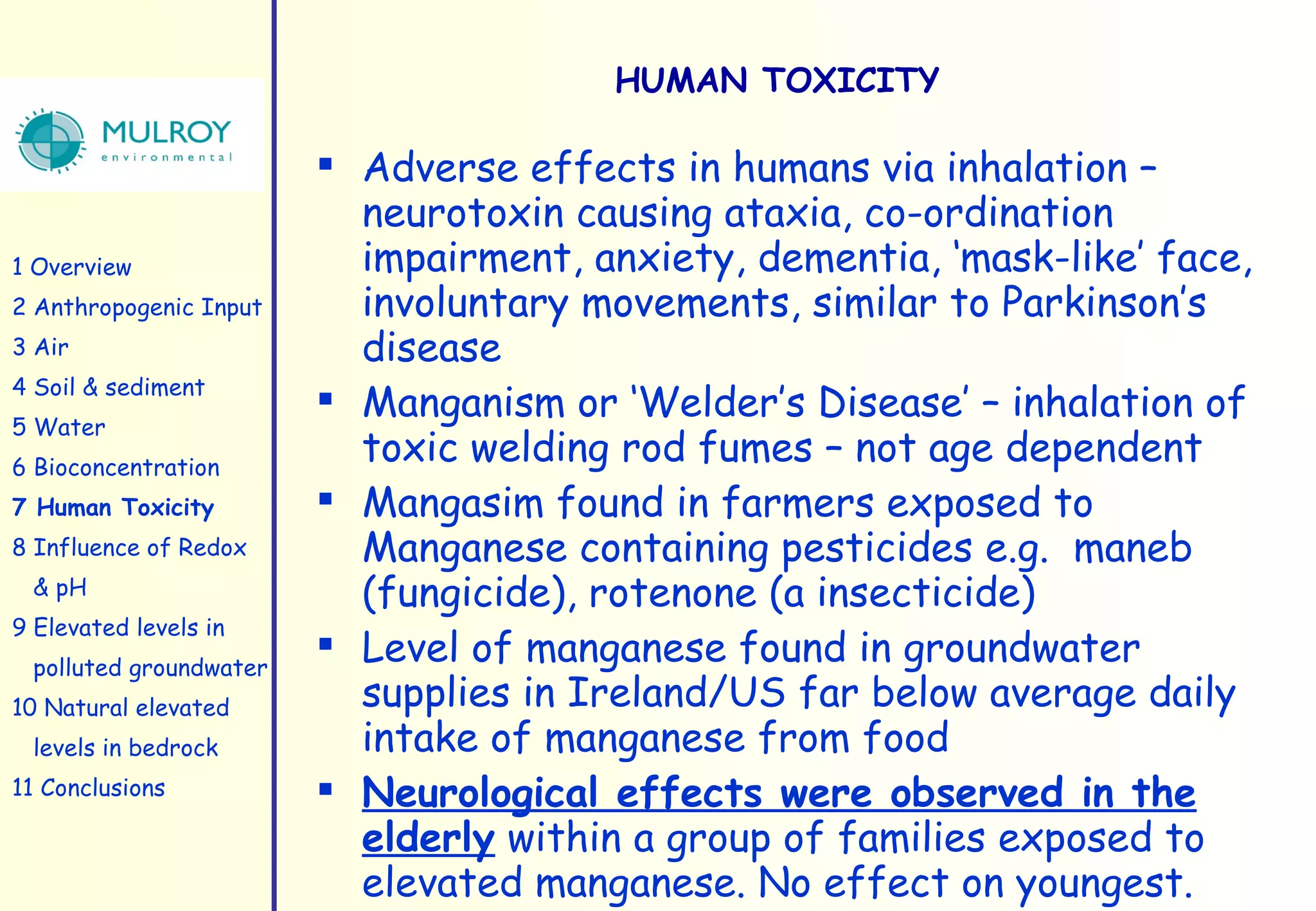 Manganese - A Water Pollution Indicator Or Natural Groundwater ...