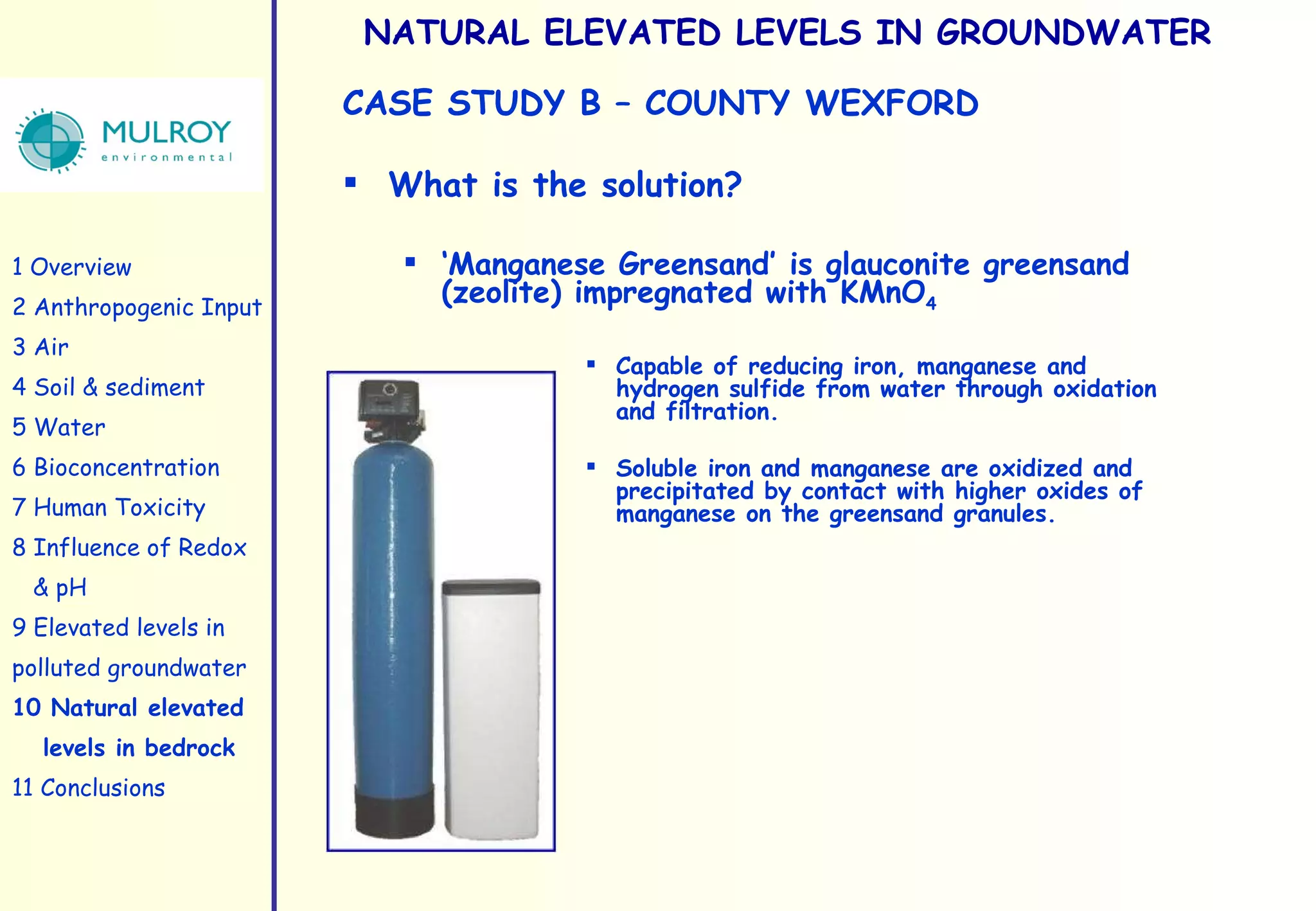 Manganese - A Water Pollution Indicator Or Natural Groundwater ...