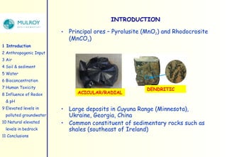 Manganese - A Water Pollution Indicator Or Natural Groundwater ...