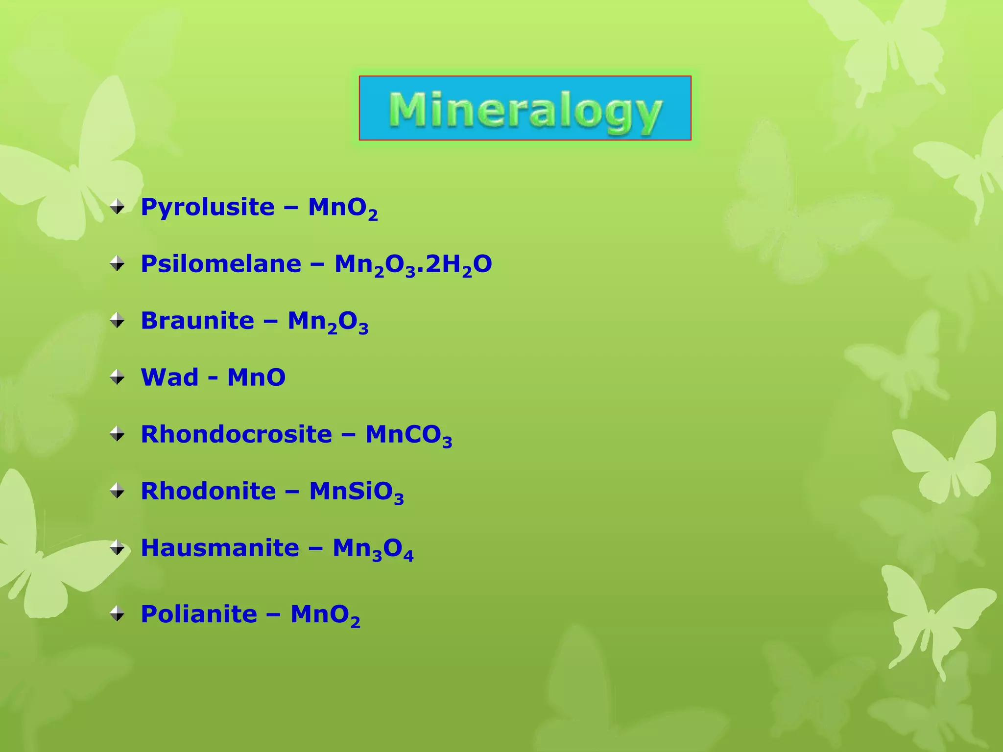Manganese deposits of india | PPTX