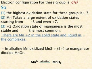 Manganese group | PPTX