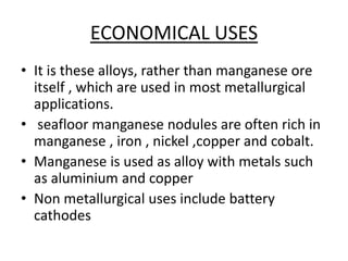 Manganese nodules | PPTX | Chemistry | Science
