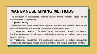 Manganese and Vanadium Rock metals in detail | PPTX