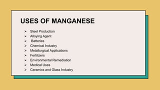 Manganese and Vanadium Rock metals in detail | PPTX