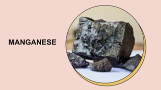 Manganese and Vanadium Rock metals in detail | PPT