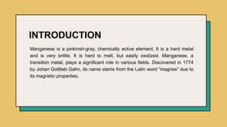 Manganese and Vanadium Rock metals in detail | PPTX