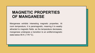 Manganese and Vanadium Rock metals in detail | PPTX