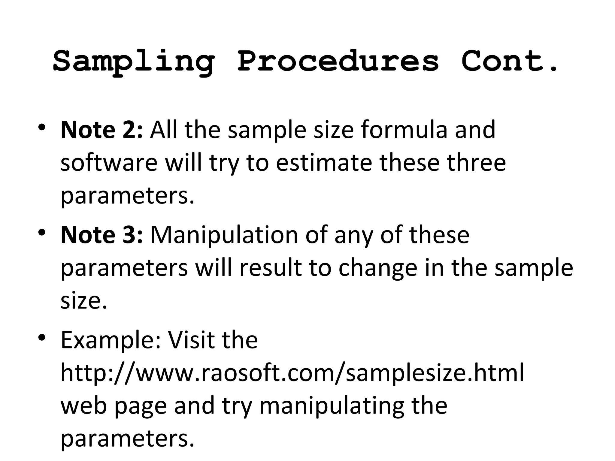 Mangasini ppt lect_sample size determination | PPT