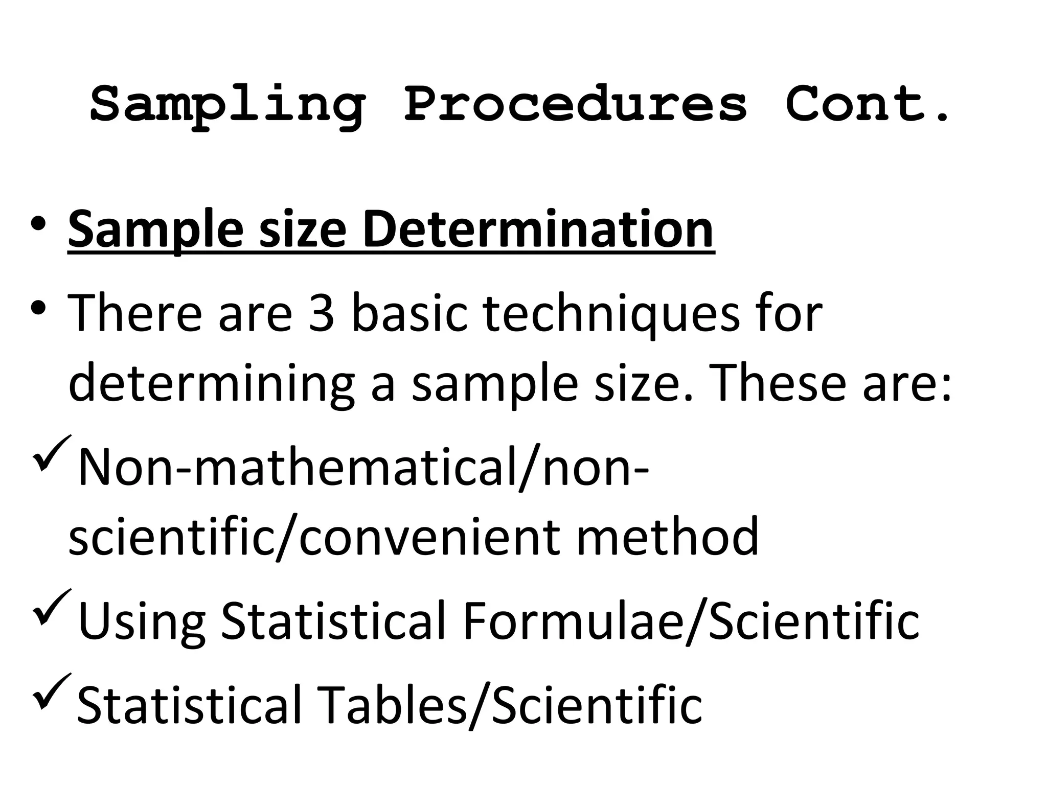 Mangasini ppt lect_sample size determination | PPT