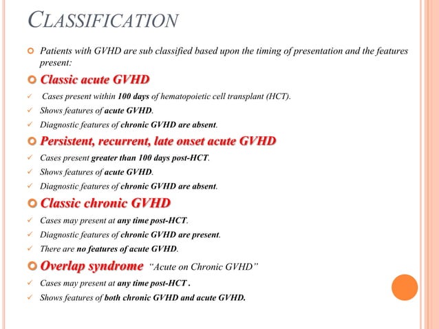 Management of acute graft versus host disease | PPTX