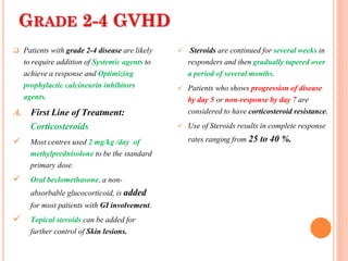 Management of acute graft versus host disease | PPTX