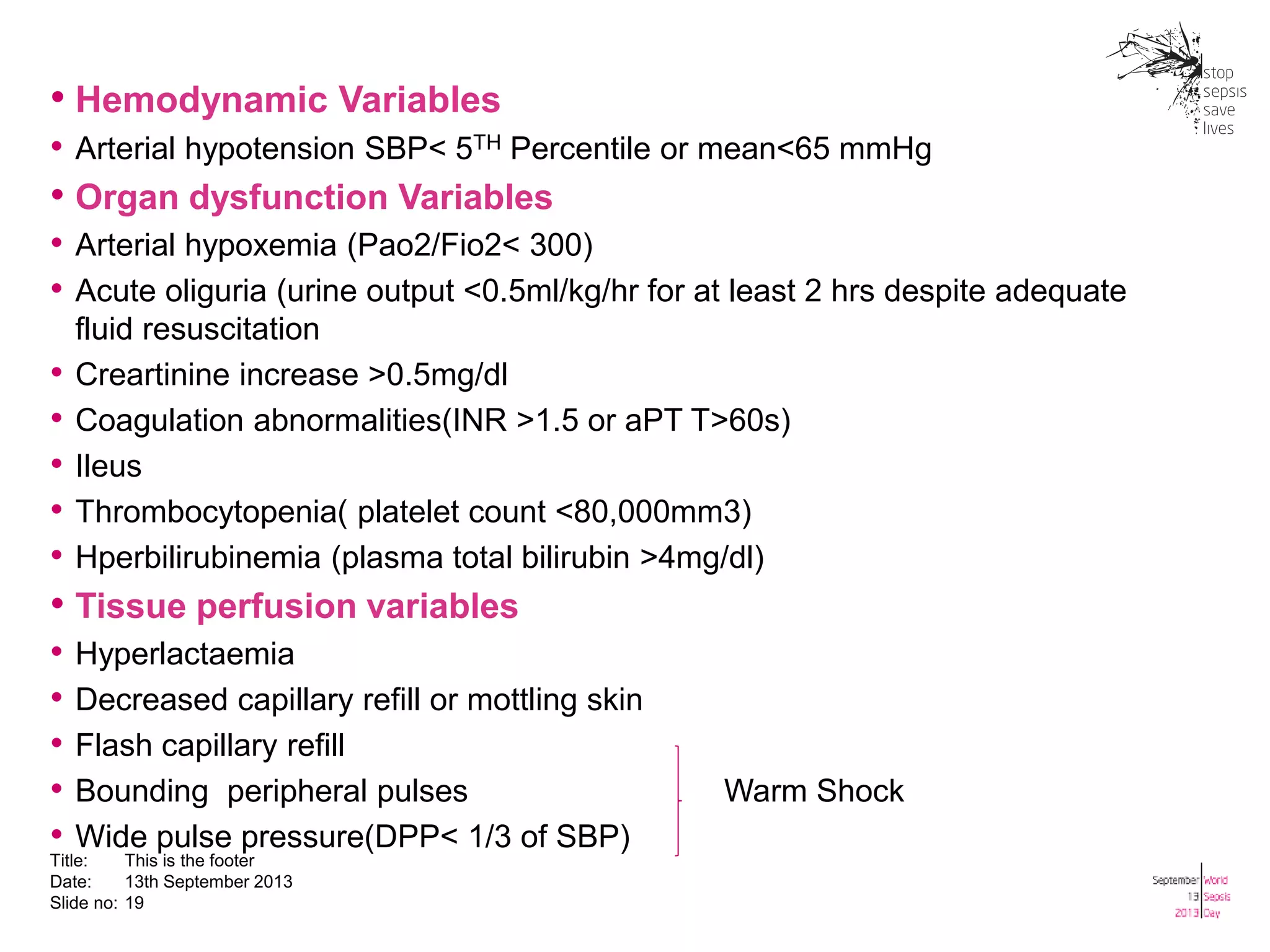 Mangement of sepsis and septic shock | PPTX