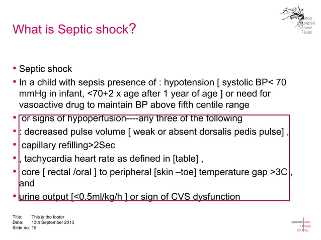 Mangement of sepsis and septic shock | PPTX