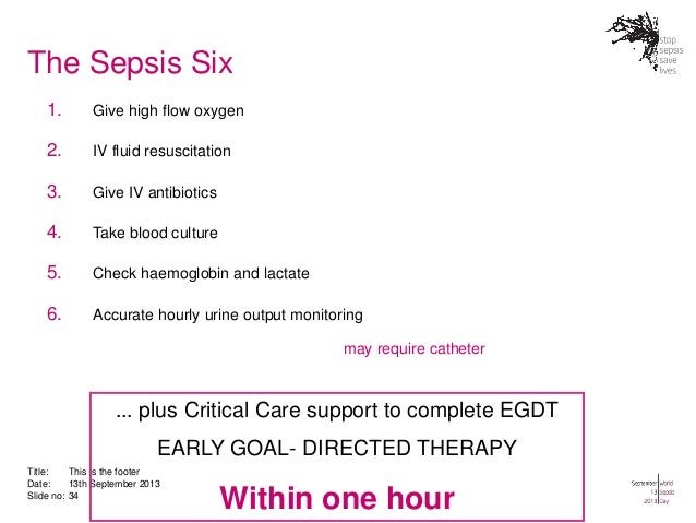 Mangement of sepsis and septic shock