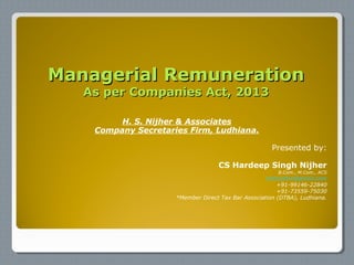 Mangerial remuneration | PPT