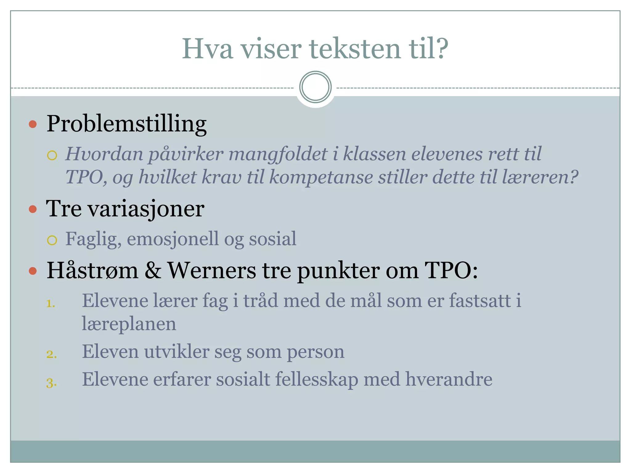 Mangfold i klasserommet | PPTX