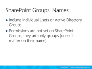 Managing permissions in SharePoint | PPTX