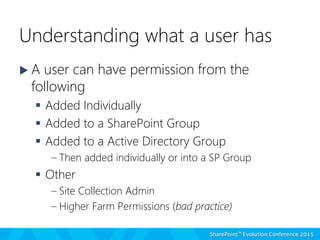 Managing permissions in SharePoint | PPTX