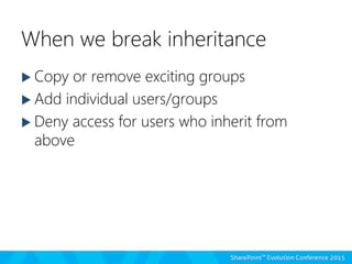 Managing permissions in SharePoint | PPTX