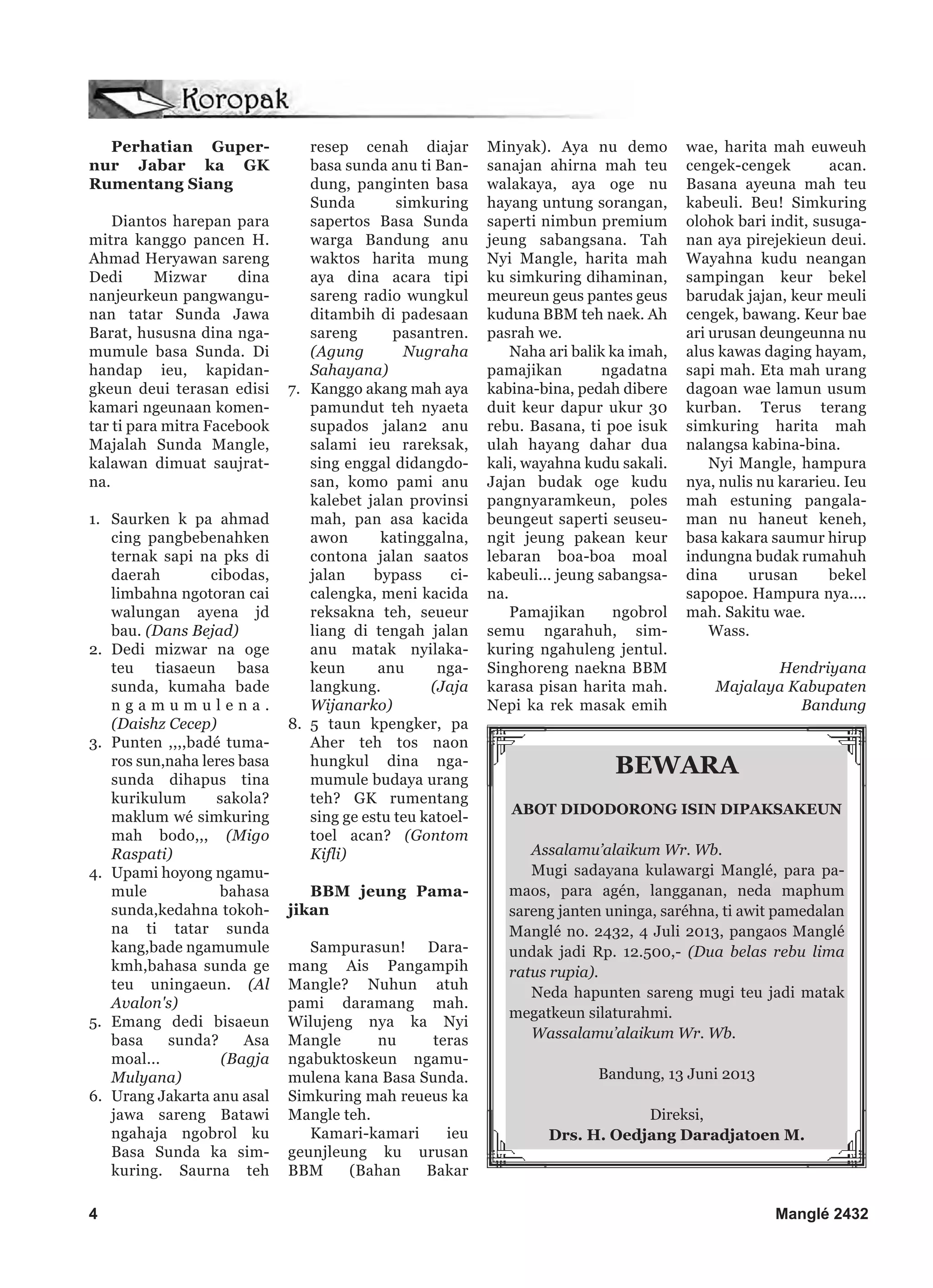 Mitra Sunda - Mangle 2432 | PDF