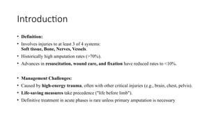 Mangled Extremity- A comprehensive Guidelines of Management | PPT