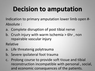 Mangled extremity and it’s management | PPTX