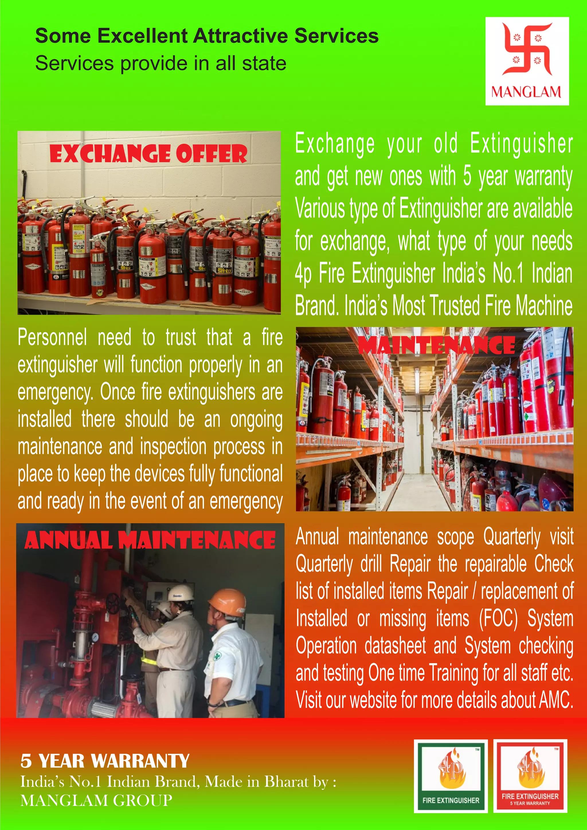 CEILING MOUNTED FIRE EXTINGUISHER By Manglam Fire Safety Solution | PDF