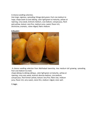 Mango cultivars in pakistan | DOCX