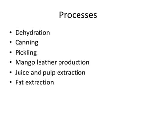 Mango crop description uses production | PPTX