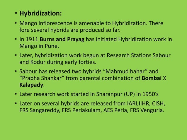 Mango breeding | PPTX | Gardening | Home & Garden