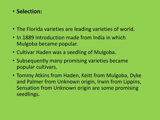 Mango breeding | PPTX | Gardening | Home & Garden