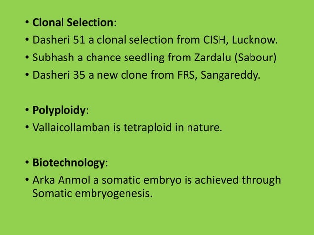 Mango breeding | PPTX | Gardening | Home & Garden