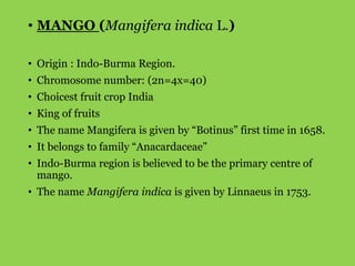 Mango breeding | PPTX | Gardening | Home & Garden