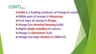 mango cultivation, mango taxonomy, varieties, diseases | PPT