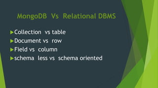 Mango Database - Web Development | PPT