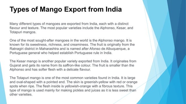 Mango Export From India Varieties of Indian Mangoes.pdf