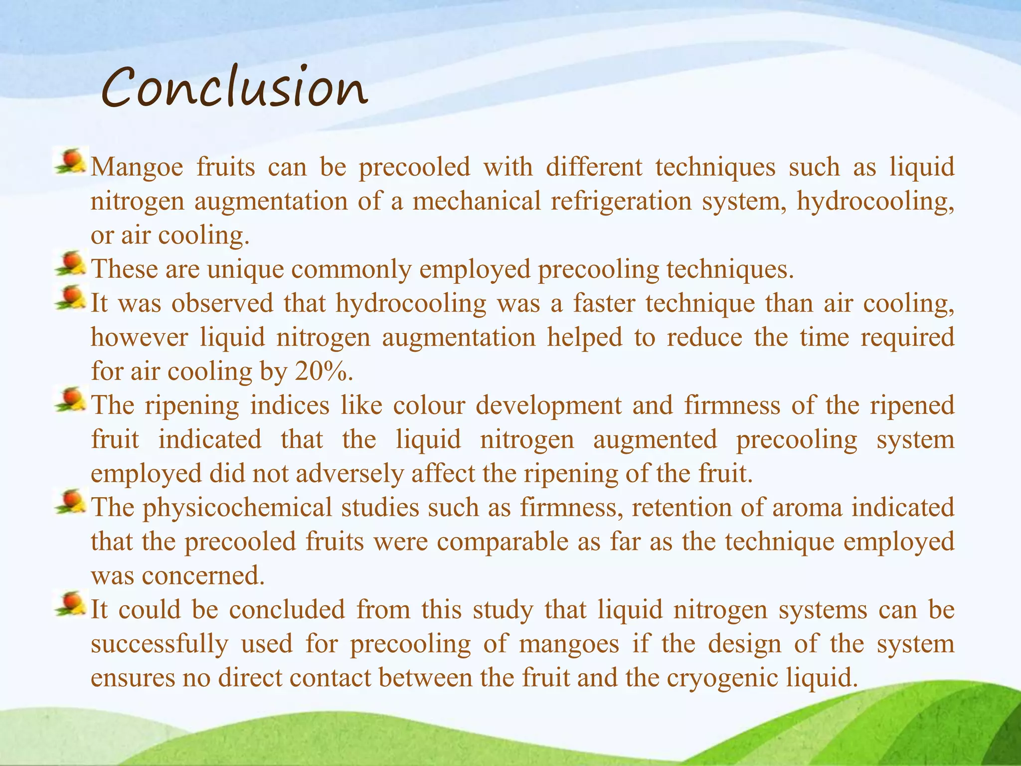 Mango fruit precooling techniques | PPTX