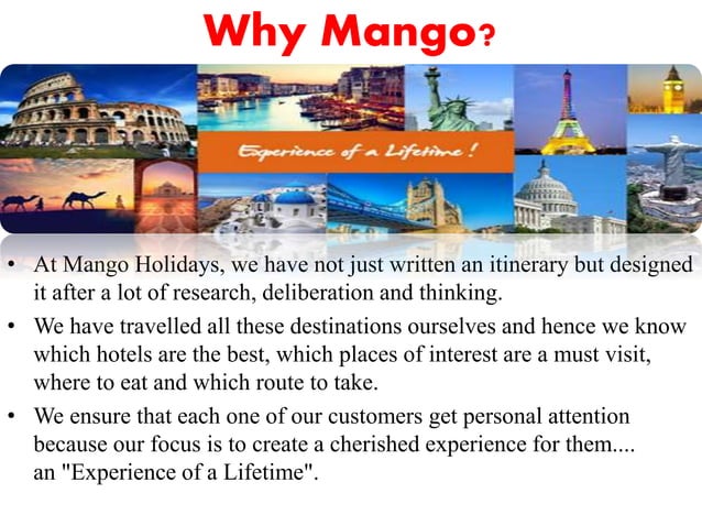 Mango holiday tours and travels | PPT