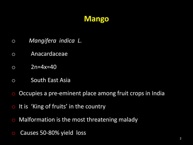 Mango malformation | PPTX | Gardening | Home & Garden